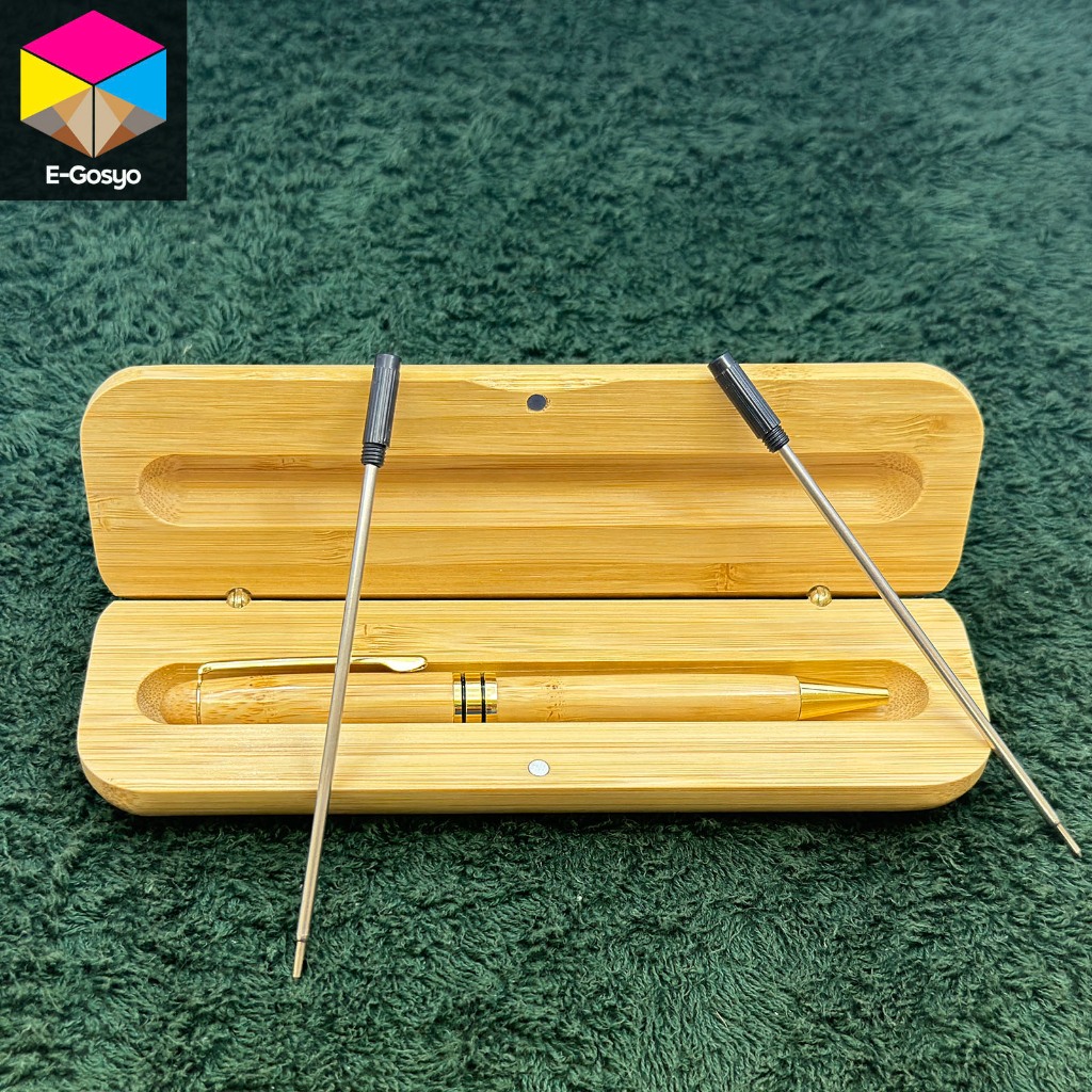 Premium Bamboo Pen with Bamboo Case (Free 2 refill) - Plain, No Engrave ...