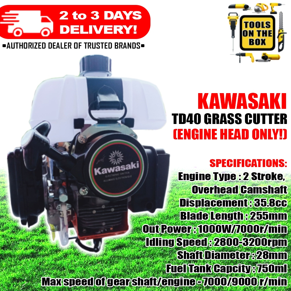 Kawasaki Grass Cutter TD40 2 Stroke Gasoline Machine (Engine Head Only ...