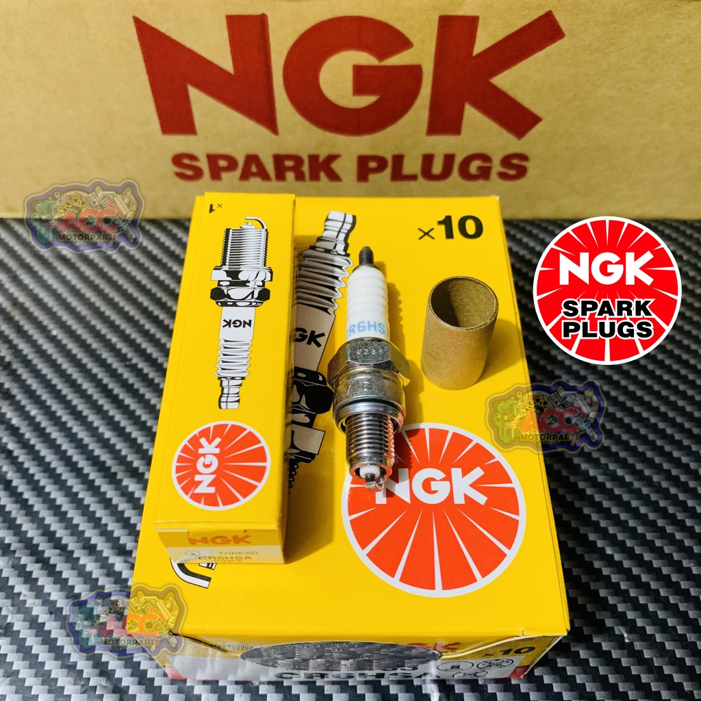 NGK CR6HSA Standard Spark Plug Mio i 125 Gear Graviz CT100B CT125 CT150 GD110 Skydrive, XRM 110 ...