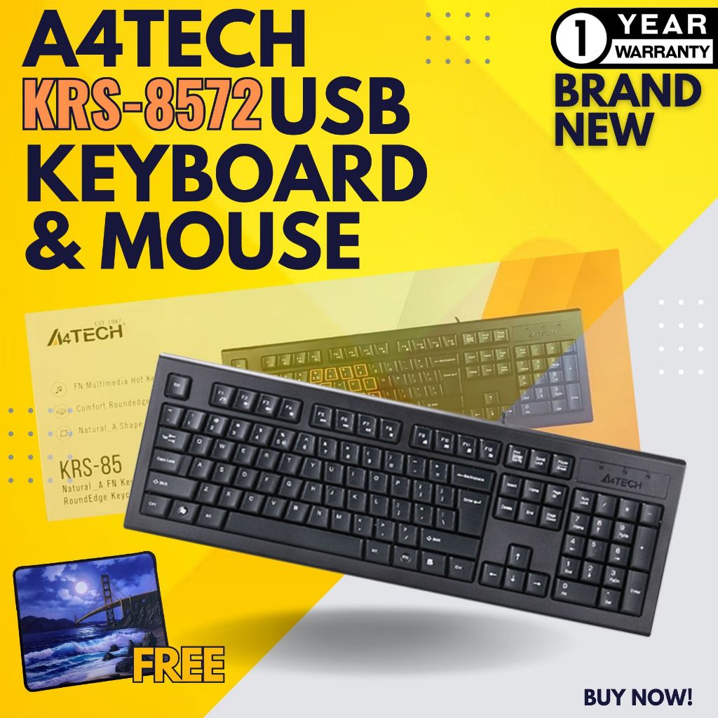 A4TECH KRS-8572 Combo USB Keyboard and Mouse | Shopee Philippines