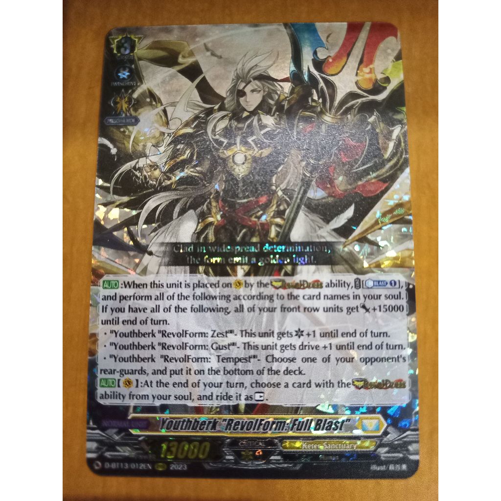CFV Youthberk "RevolForm: Full Blast" RRR D-BT13 Cardfight Vanguard English Keter Sanctuary ...