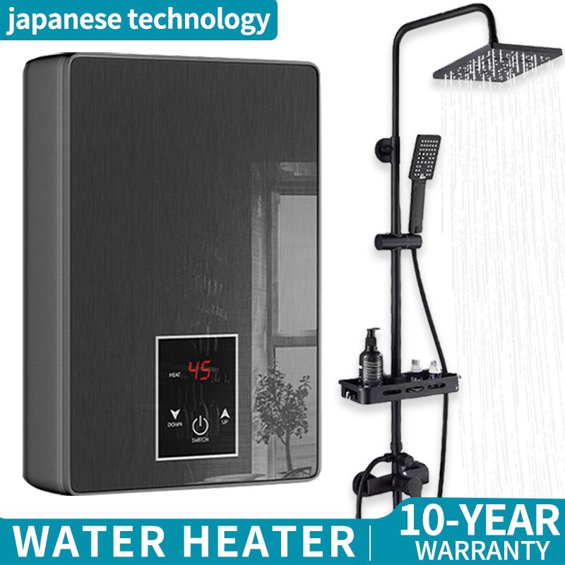 TQTQ Water heater 6000W instant electric LCD Touchscreen shower set for ...