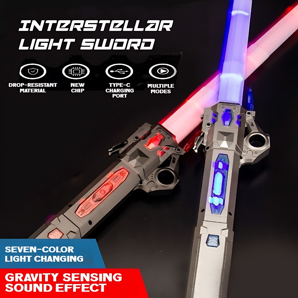 StarWars Lightsaber Sound Effect Flash Stick Laser Double Sword Toy ...