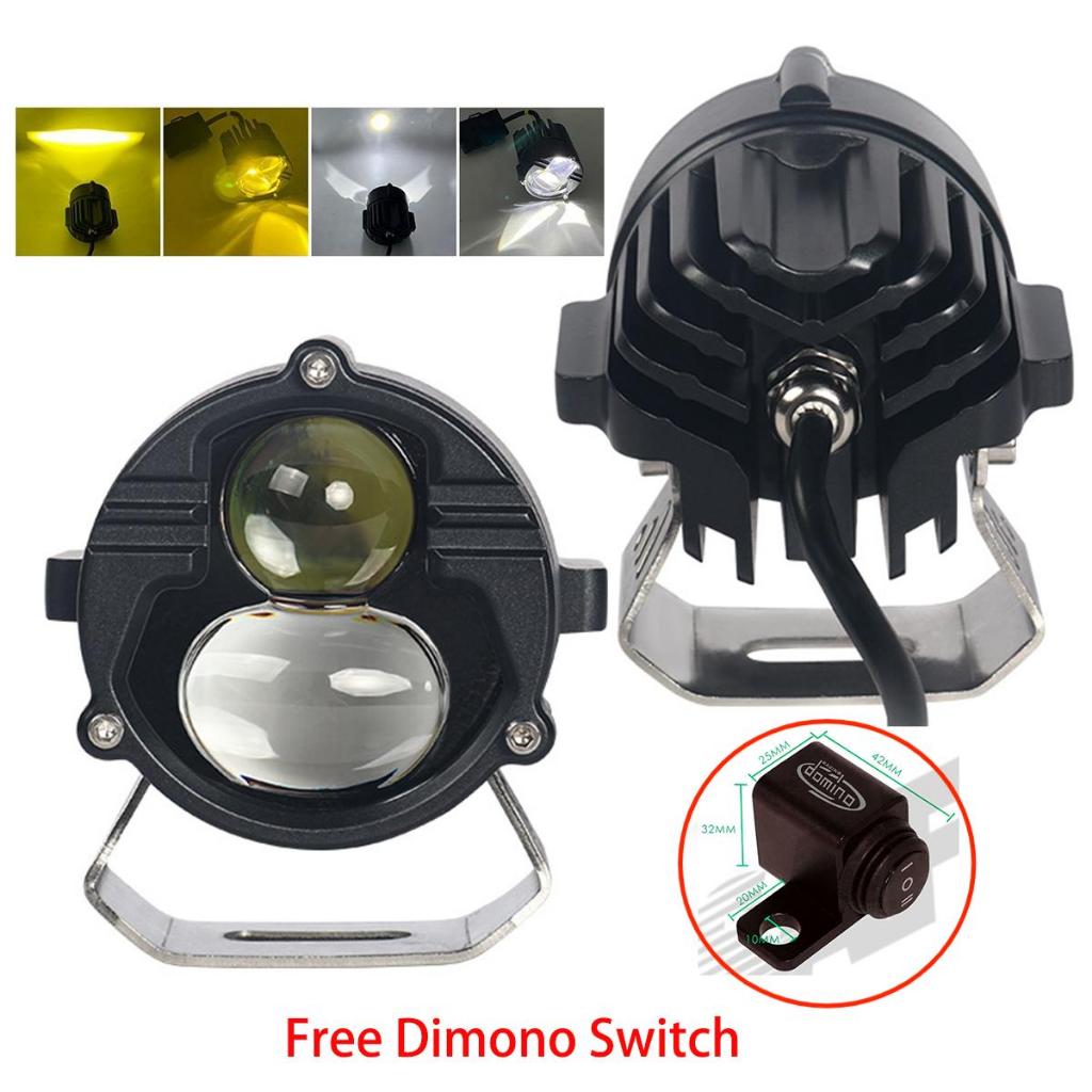 2PCS Motorcycle Mini Driving Light LED Spotlight Car Top Light Off-Road ...
