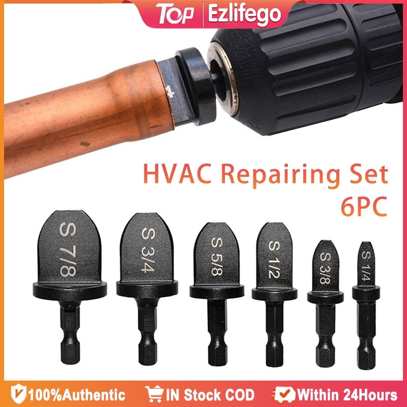 6Pcs HVAC Repairing Set Air Conditioner Copper Tube Expander Swaging ...