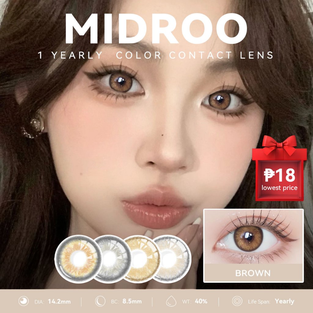 (Low Price) Midroo 1Pair Soft Eye Contact Lens Grade 0.00 with dia 14 ...