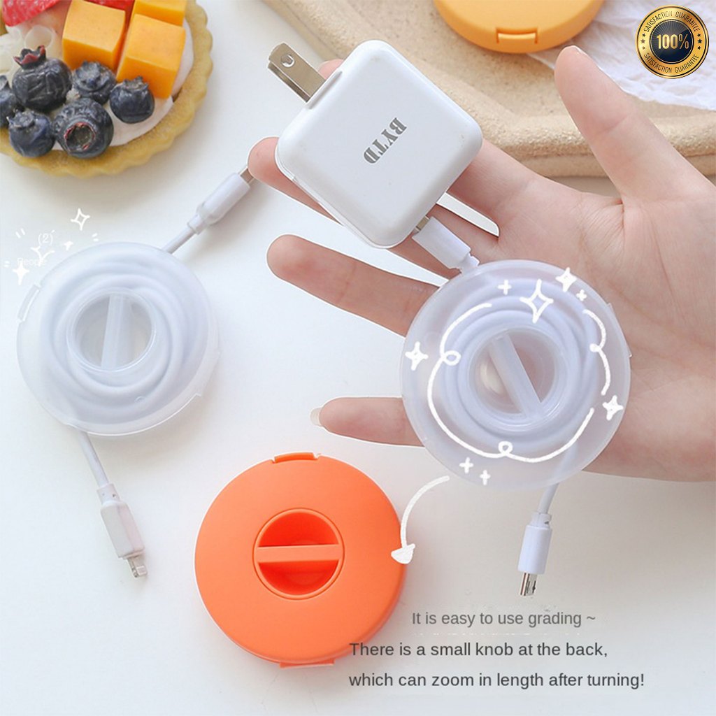 Yoshimise Round Portable Rotatable Data Cable Storage Organizer Box ...
