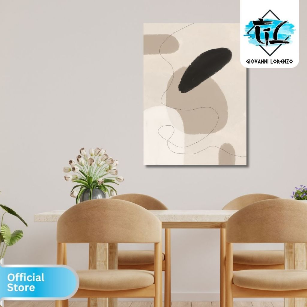 [D5] ABSTRACT SHAPE WALL ART MODERN WALL DECOR | BEDROOM LIVING ROOM ...