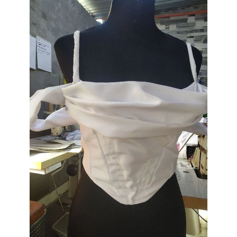 Customized top adjustable with boning | Shopee Philippines