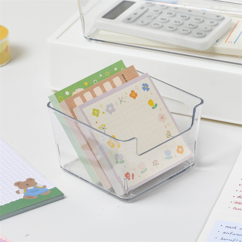 1pc Acrylic Transparent Storage Box Student Desktop Stationery Sorting ...