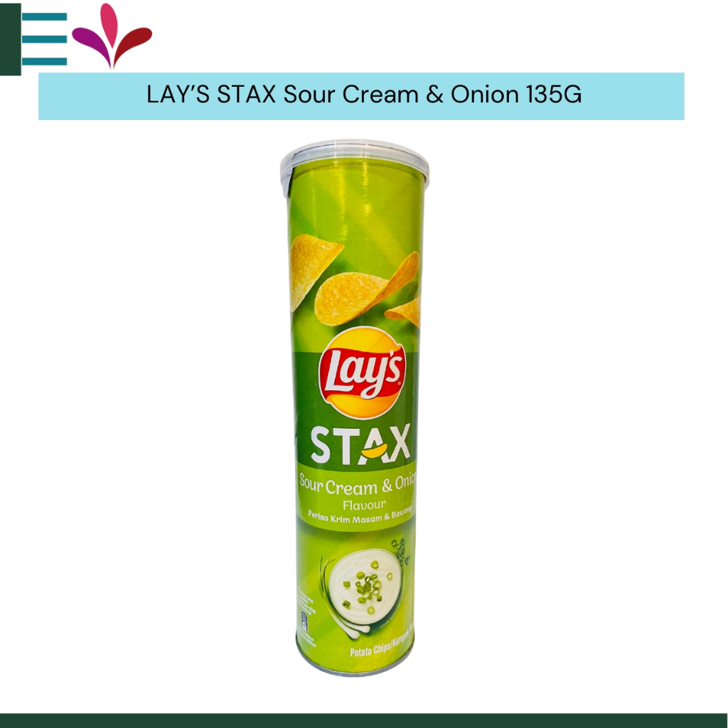 LAY’S STAX Sour Cream & Onion 135G | Shopee Philippines