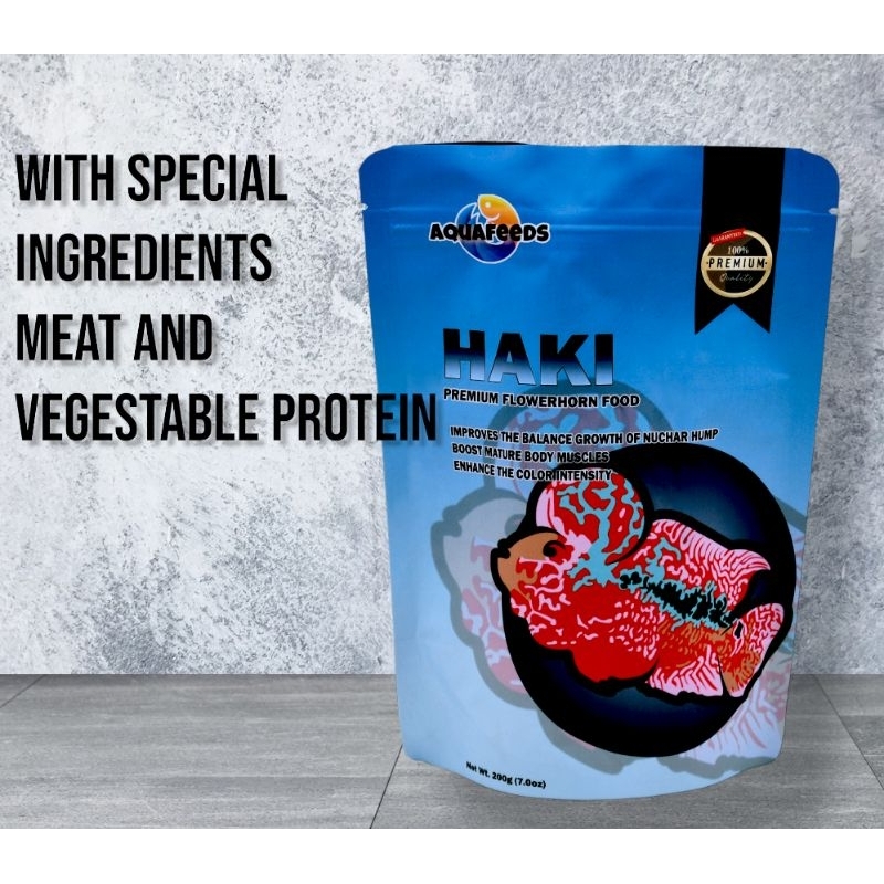 HAKI PREMIUM FLOWERHORN FOOD 200grams | Shopee Philippines