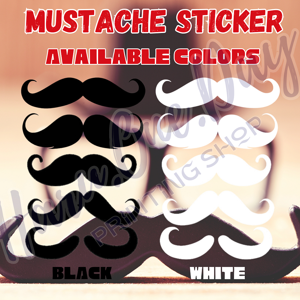 MUSTACHE Decal Waterproof Sticker | Shopee Philippines