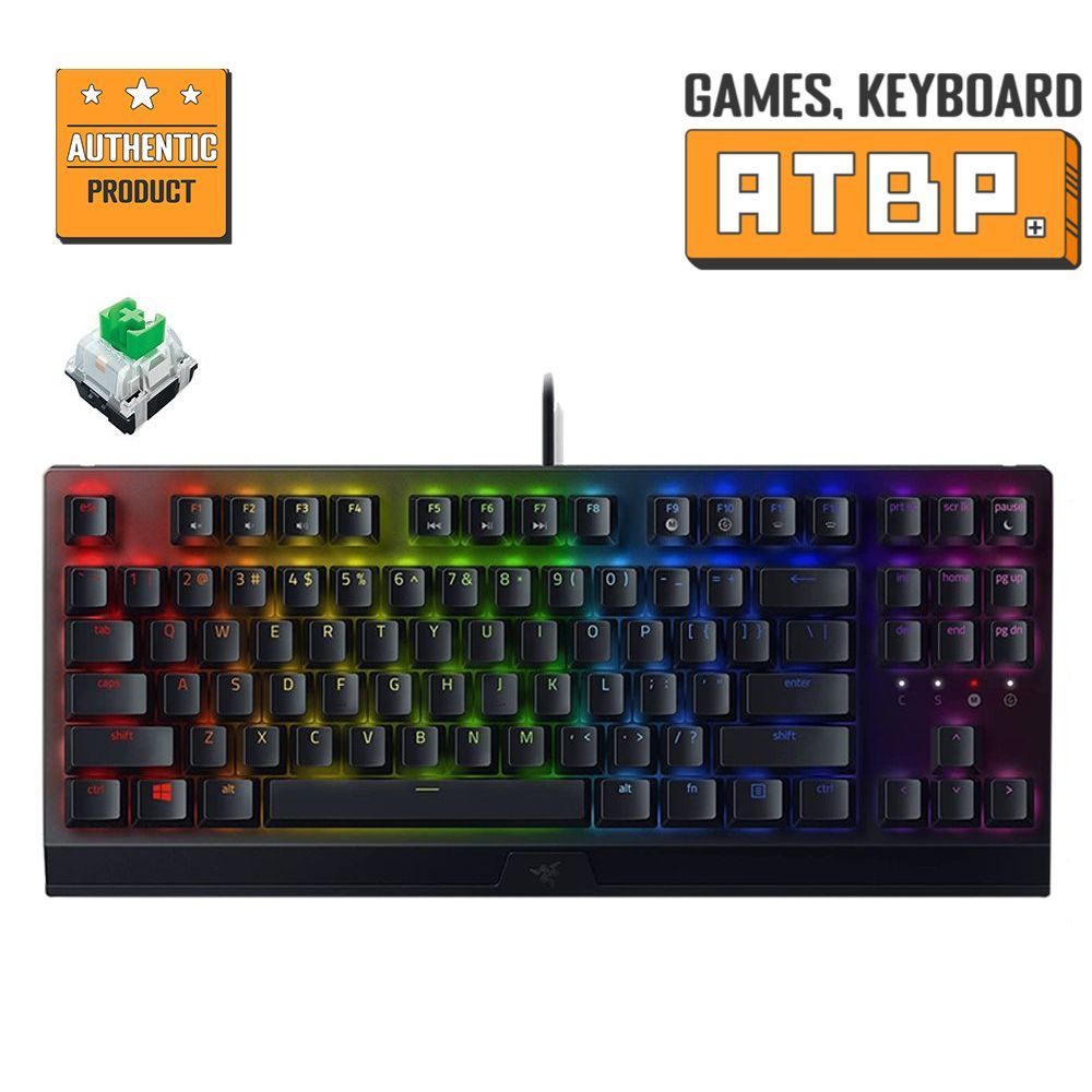 Razer Blackwidow Chroma V3 TKL Compact Mechanical Keyboard (Green ...