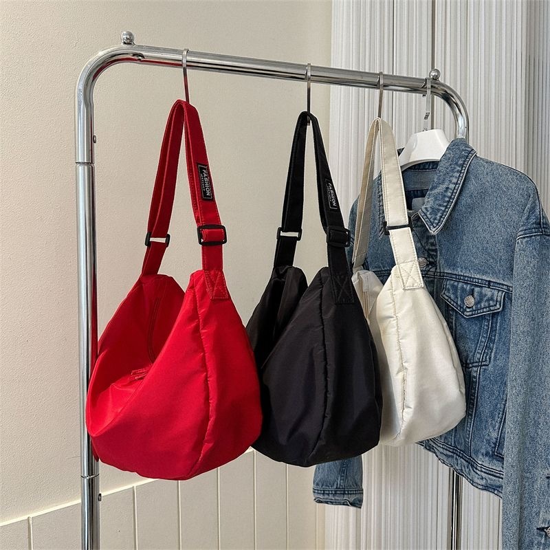 Large Capacity Red Dumpling Bag Korean Style Casual Commuting Sling Bag ...