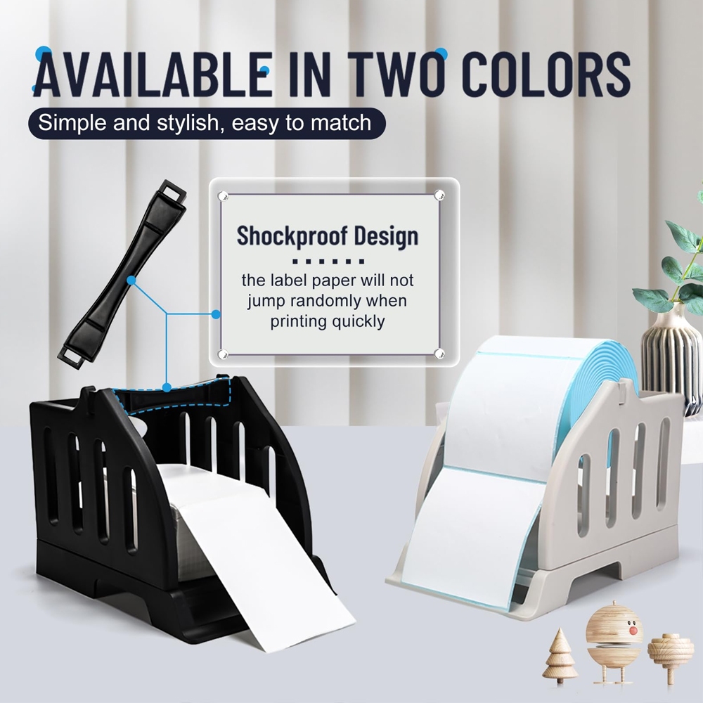 Thermal Label Holder for Rolls and Fan-Fold Labels Great for Desktop ...