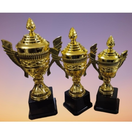 Universal Plastic rophy Set of 3 New Design height 29CM / 26CM / 23CM ...