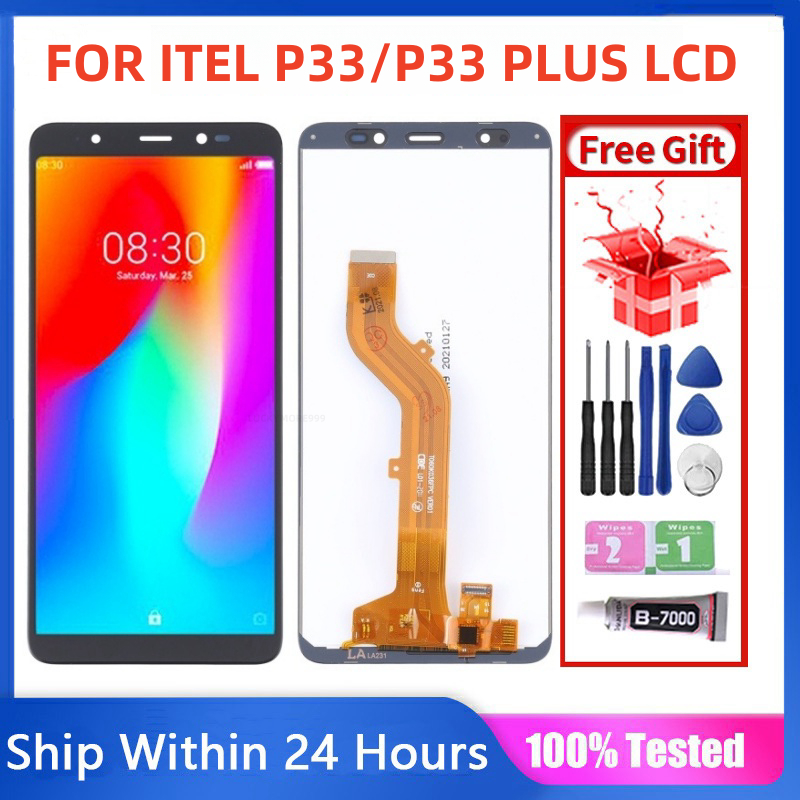 LCD Screen and Digitizer Full Assembly For Itel P33 / P33 Plus Lcd With ...