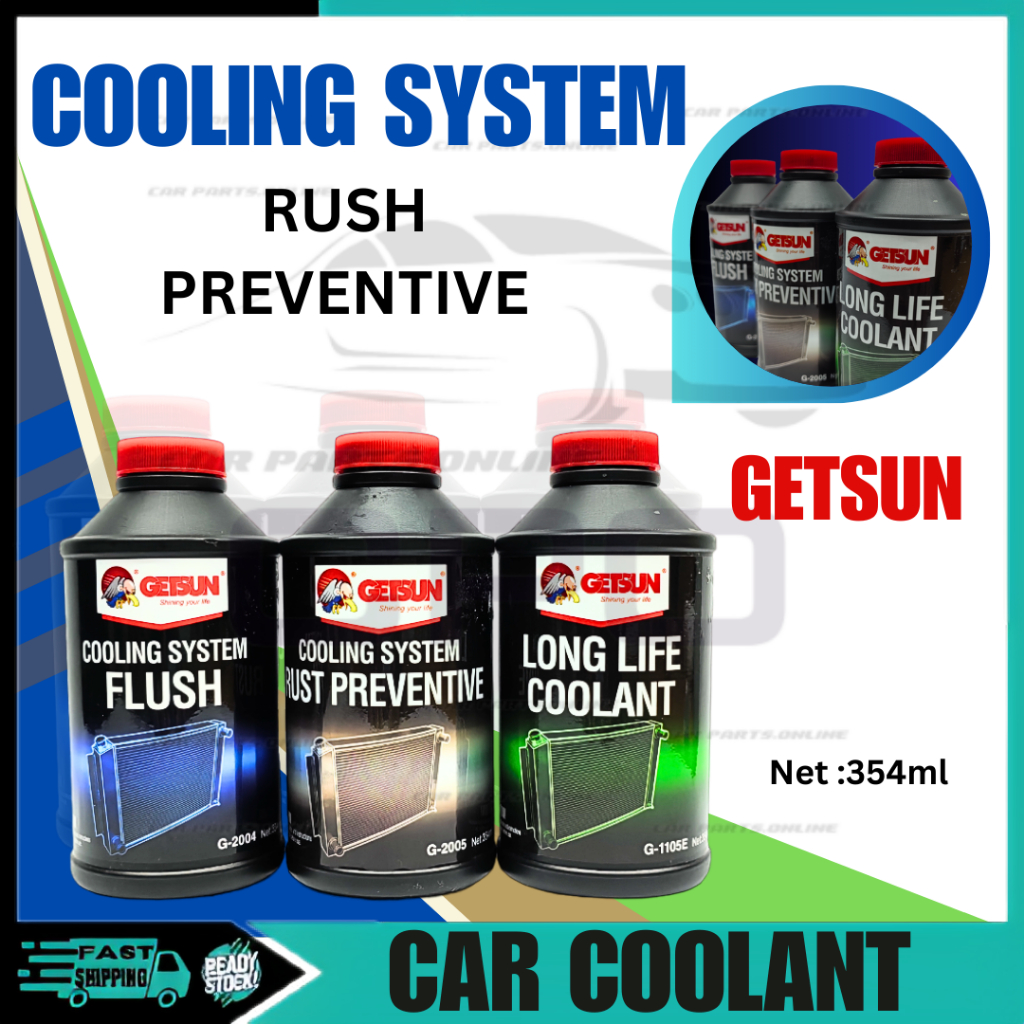 CPO 354ml Car/Motorcycle Getsun Cooling System Flush, Rust Preventive ...