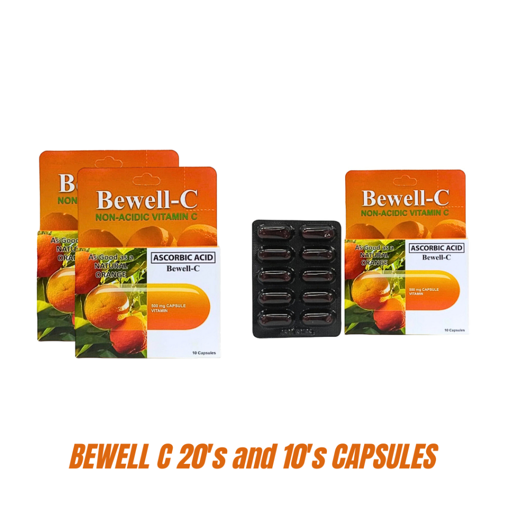 Bewell-C Non-Acidic Vitamin C Sodium Ascorbate 500mg 20's / 10's Capsule (Boost your Immune ...