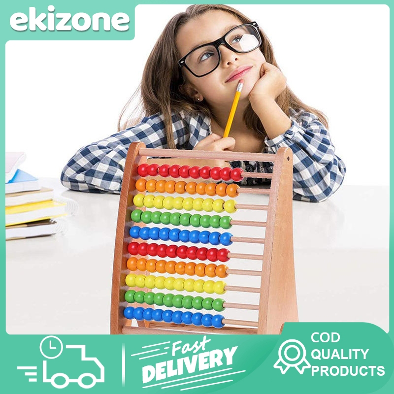 Wooden Abacus for Kids Educational Game Preschool Learning Toy, Math ...