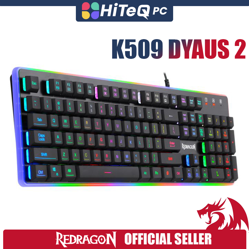 HiteqPC | Redragon Dyaus 2 K-509 RGB Gaming Membrane Keyboard | Shopee Philippines