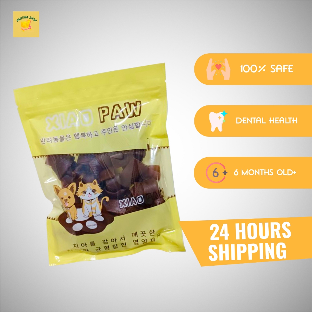 XIAO PAW Pet Dog Cowhide Molar Bone Chew Pet Dog Chew Snack Dog Snacks ...