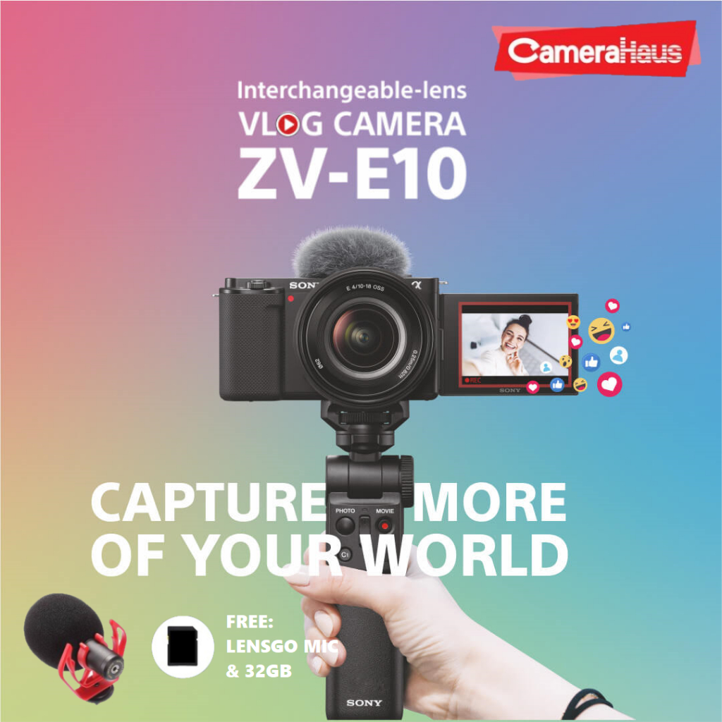 Sony ZV-E10 / ZVE10 Black 16-50mm Mirrorless Camera | Shopee Philippines