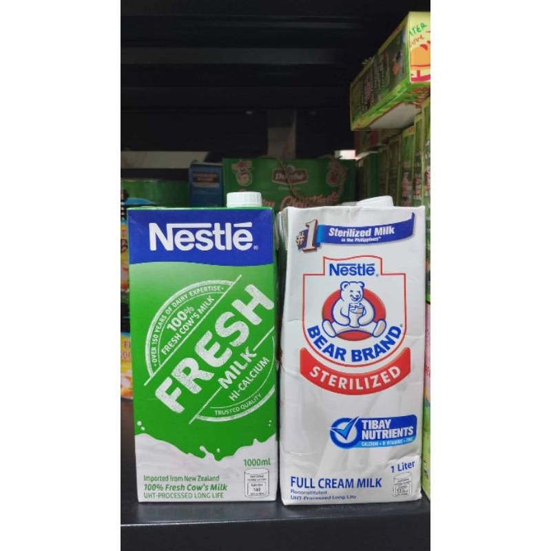 NESTLÉ FRESH MILK BEAR BRAND STERILIZED MILK 1LITER | Shopee Philippines