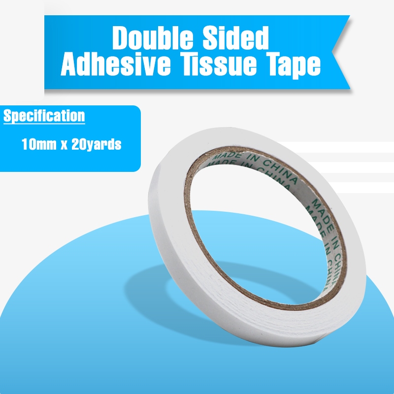 Double Sided Tissue Tape 10mm x 20yards | Shopee Philippines