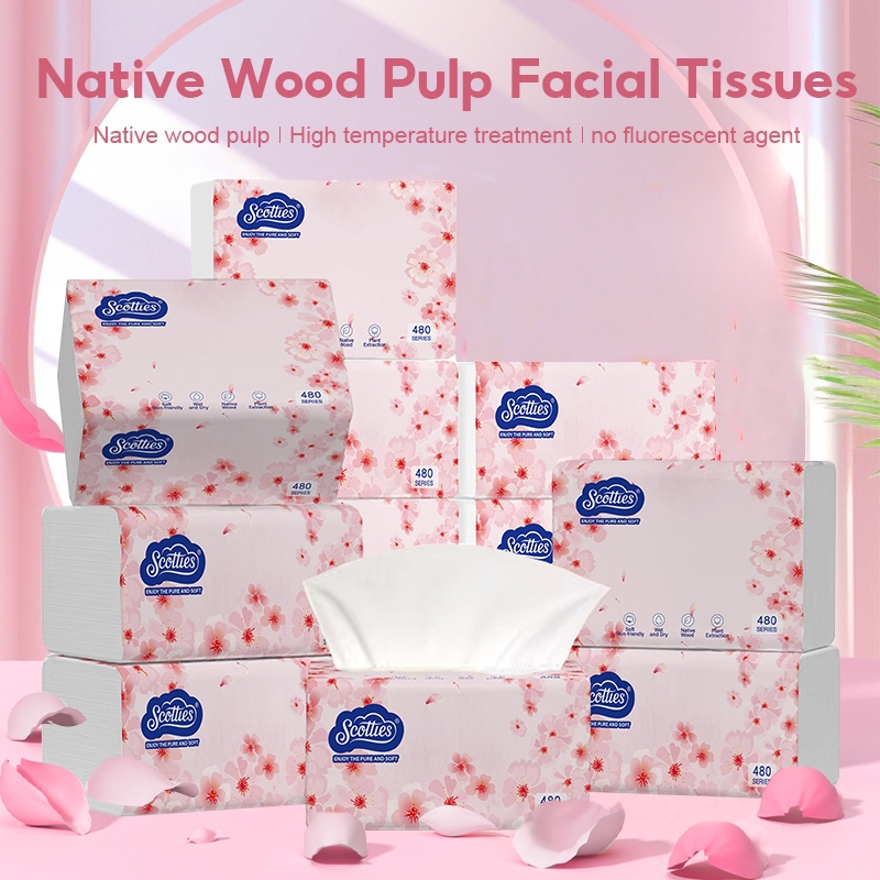 8pack Scotties Facial Tissue Paper Towel Tissue Paper 420 Sheets 4 Ply ...