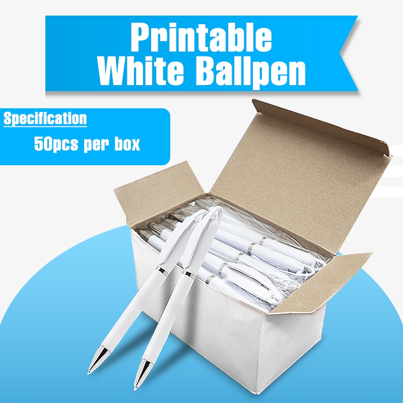 50pcs White Ballpen (Blank Ink) | Shopee Philippines