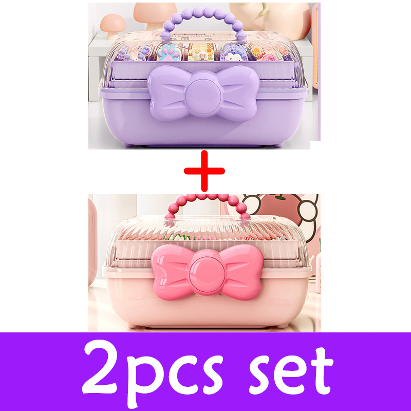 Make Up Box Practical Hair Accessory Storage Box 3-layer Organizer ...