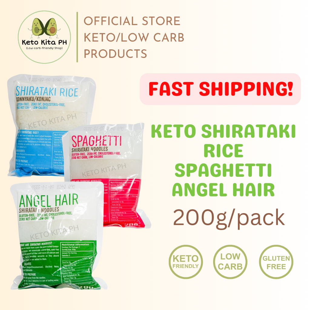Shirataki (Angel Hair, Rice, Spaghetti) - Keto/Low carb products ...