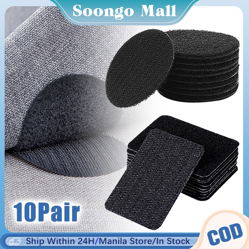 10Pair Velcro Sticker Strong Self Sdhesive Hook Double Sided Sofa Bed ...