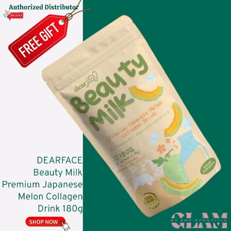 DearFace Beauty Milk Premium Japanese Melon Collagen Drink 180g ...