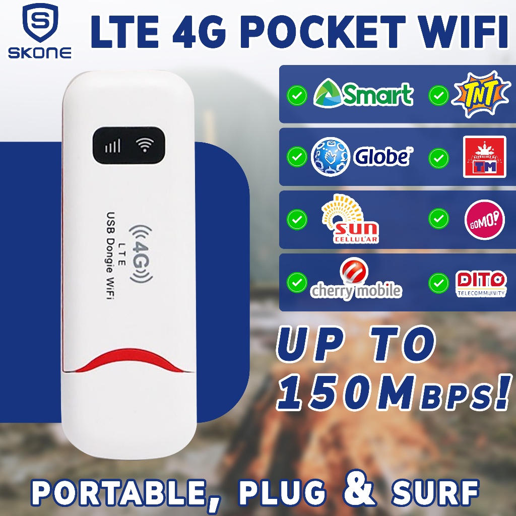 Wireless 4G LTE WiFi Router Modem Universal SIM Card 150Mbps USB Mini Pocket WiFi Hotspot Unlock ...