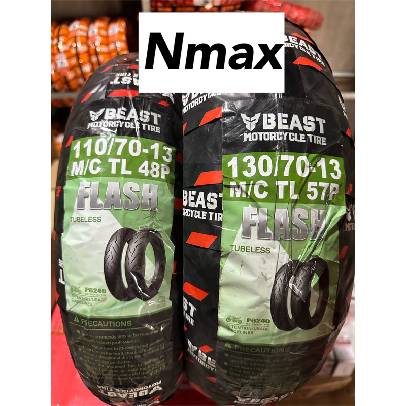BEAST TIRE FLASH NMAX 110x70x13 | 130x70x13 Free PITO & SEALANT ...