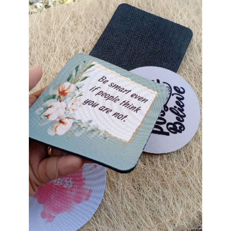 Customized Coaster Pad qoutes or picture | Shopee Philippines