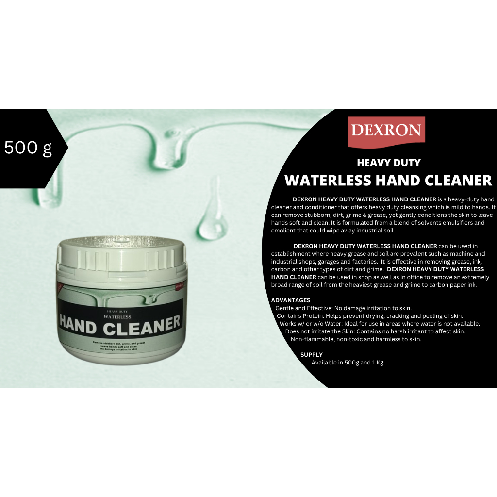 DEXRON HEAVY DUTY WATERLESS HAND CLEANER (500G) | Shopee Philippines
