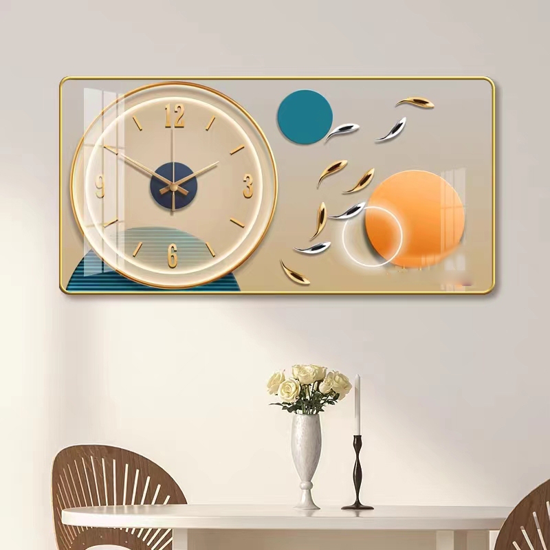 Modern living room clock mural dining room decoration clock mural ...