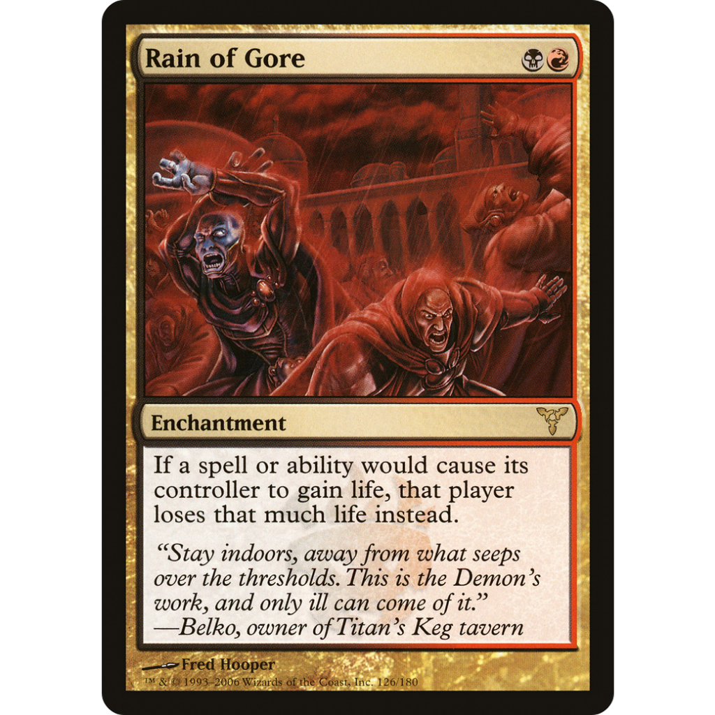 Rain of Gore dis-126 MTG Top Ratings Proxy (sticker is already on mtg ...