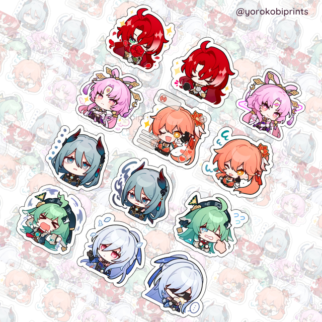 [SET4/7] Honkai: Star Rail - Fu Xuan Jingliu - Chibi, Emoji ...