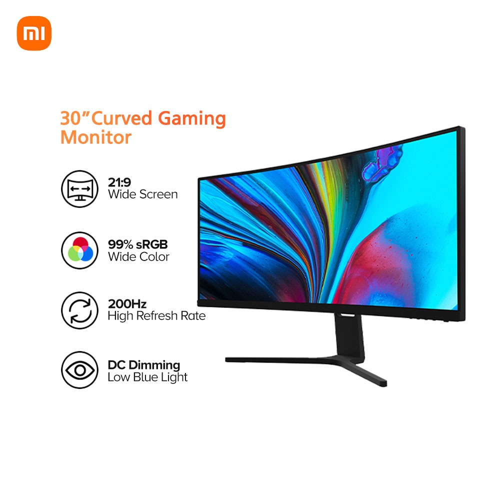 Xiaomi Curved Gaming Monitor 30 inch Global Version 2560 × 1080 ...