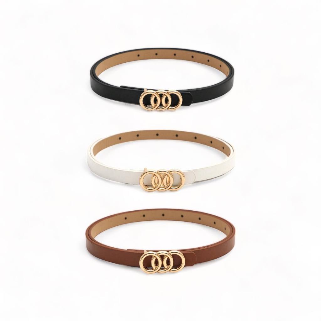 TAILLE 3pc Belt Set Slim Belts | Shopee Philippines