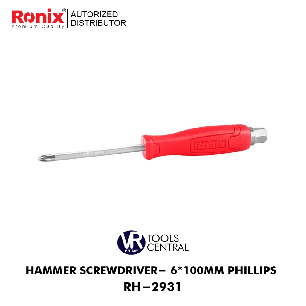 Ronix® by VR Prime - Hammer Screwdriver- 6*100mm Phillips (RH-2931 ...