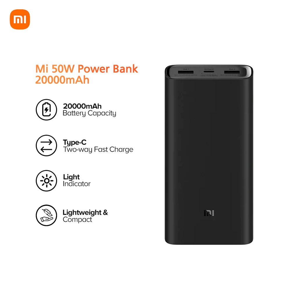 Xiaomi Mi 50w Power Bank 20000mAh | Shopee Philippines