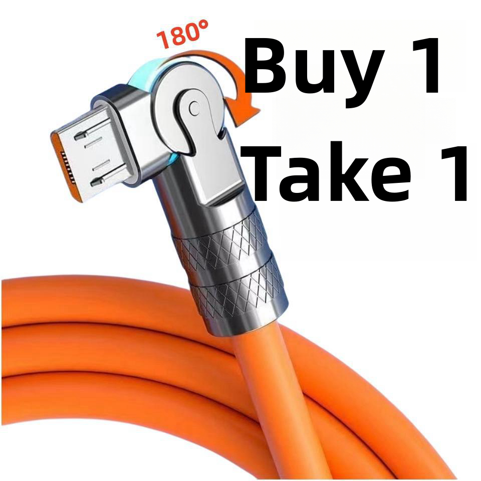 【Buy 1 Take 1】1.5M 120W 6A Rotate Super Fast Charging Usb Cable Zinc ...