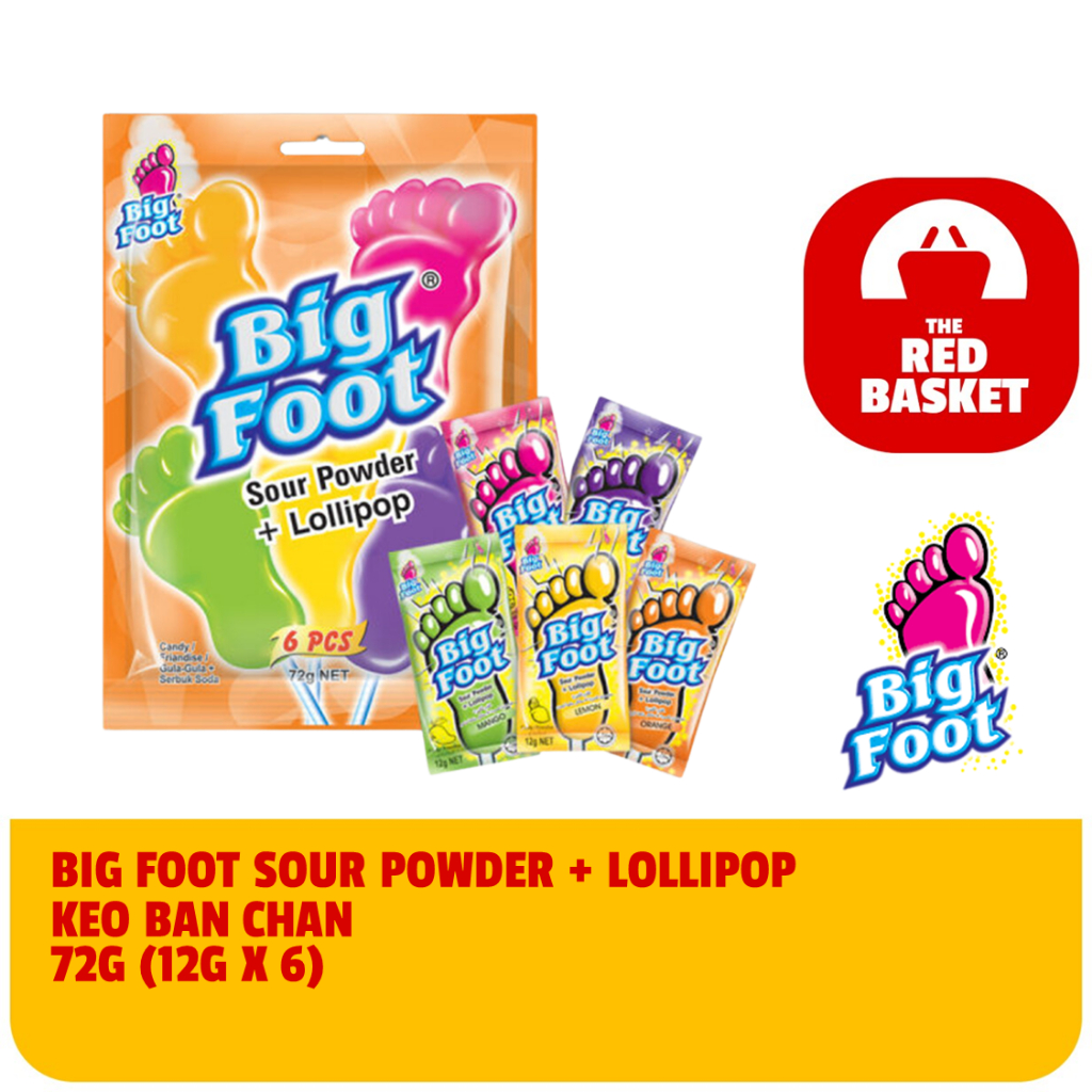 BIG FOOT SOUR POWDER + LOLLIPOP 72G (12G X 6) | Shopee Philippines