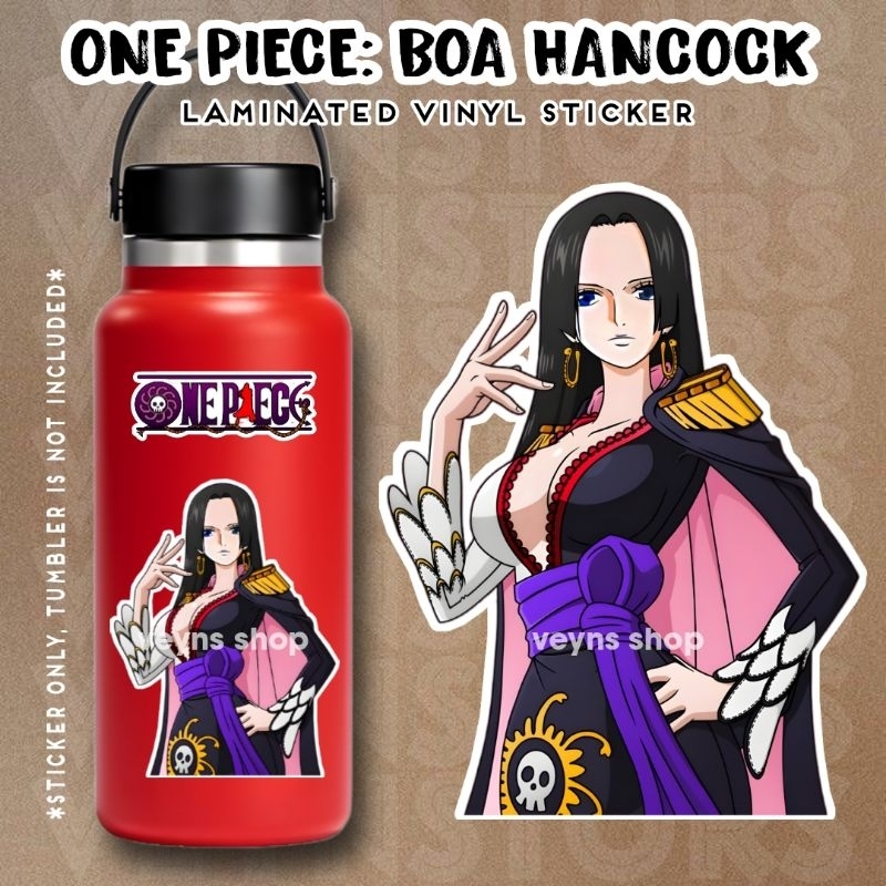 ONE PIECE BOA HANCOCK LAMINATED VINYL STICKER FOR TUMBLER LAPTOP CAR ...